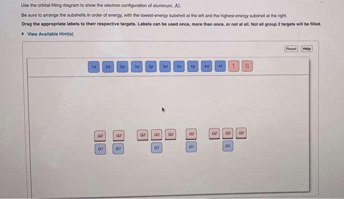 Solved Use the orbital-filling diagram to show the electron | Chegg.com