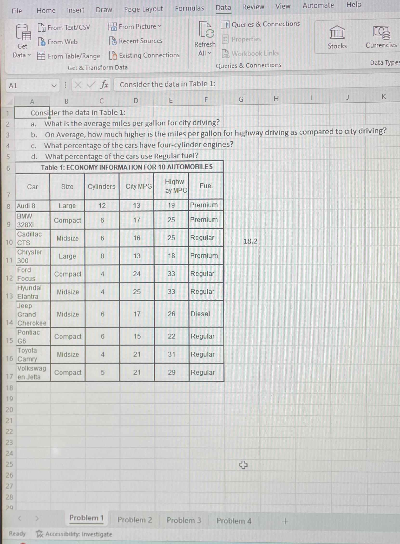 Solved Using the probided excel doc, please show formulas | Chegg.com