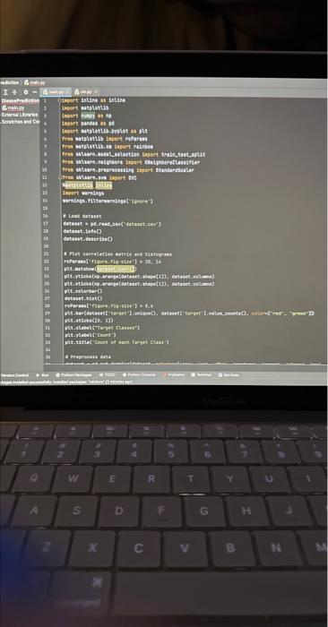 Solved dataset.describe() \# Plot correlation matrix and | Chegg.com