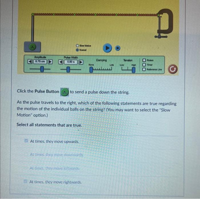 Solved Navigate to the online simulation called PhET - Wave | Chegg.com