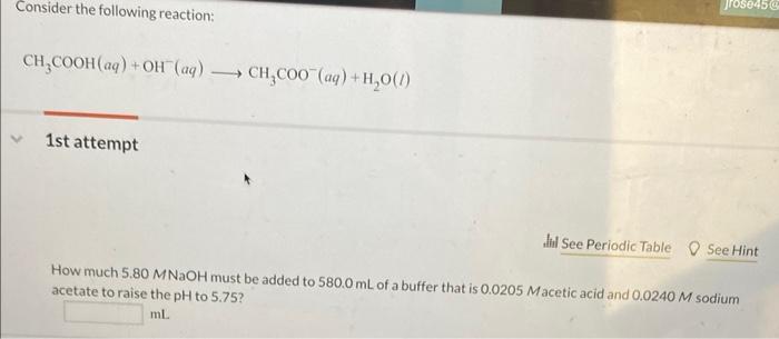 Solved Consider the following reaction: | Chegg.com