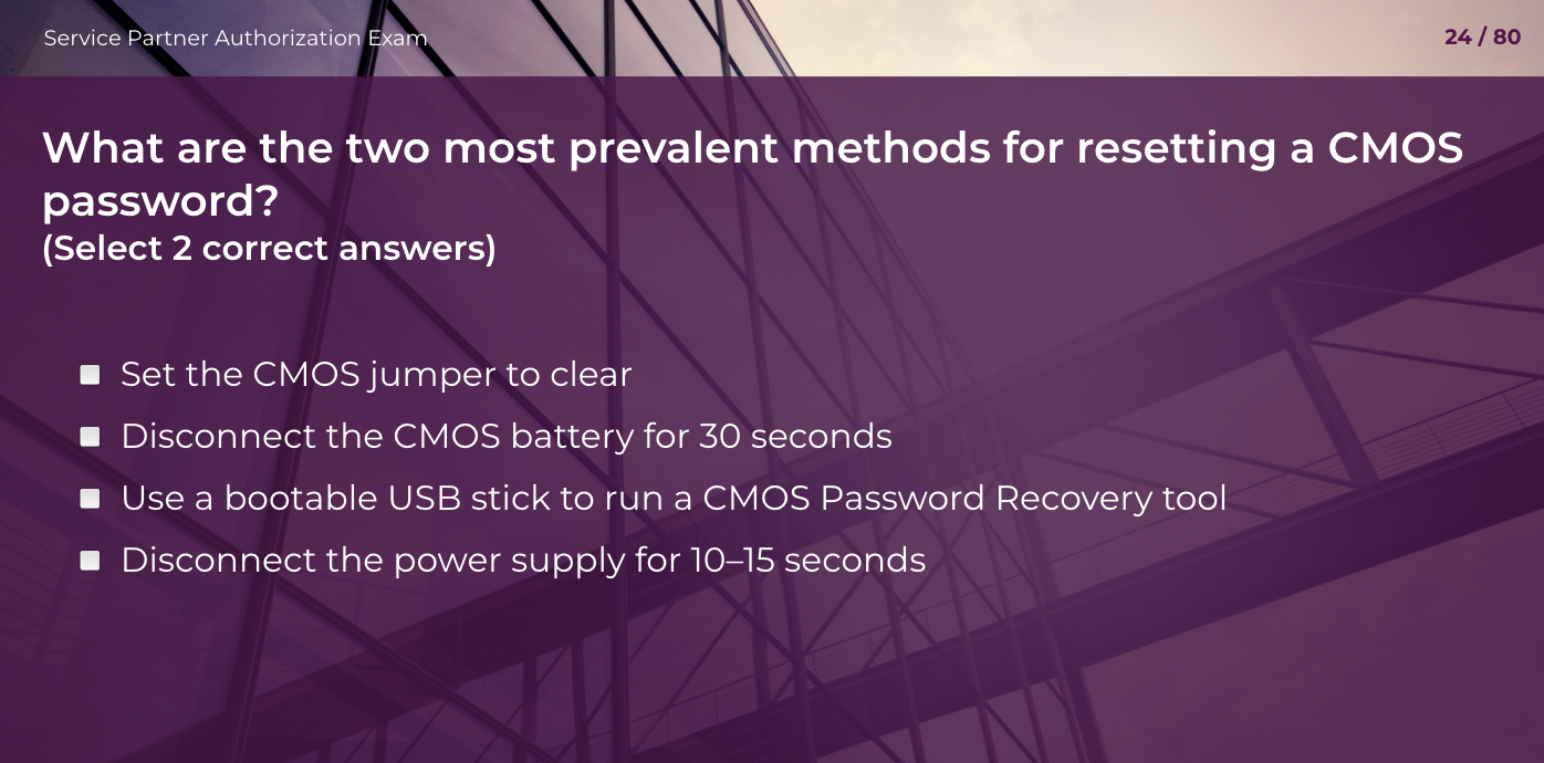 Solved What are the two most prevalent methods for resetting | Chegg.com