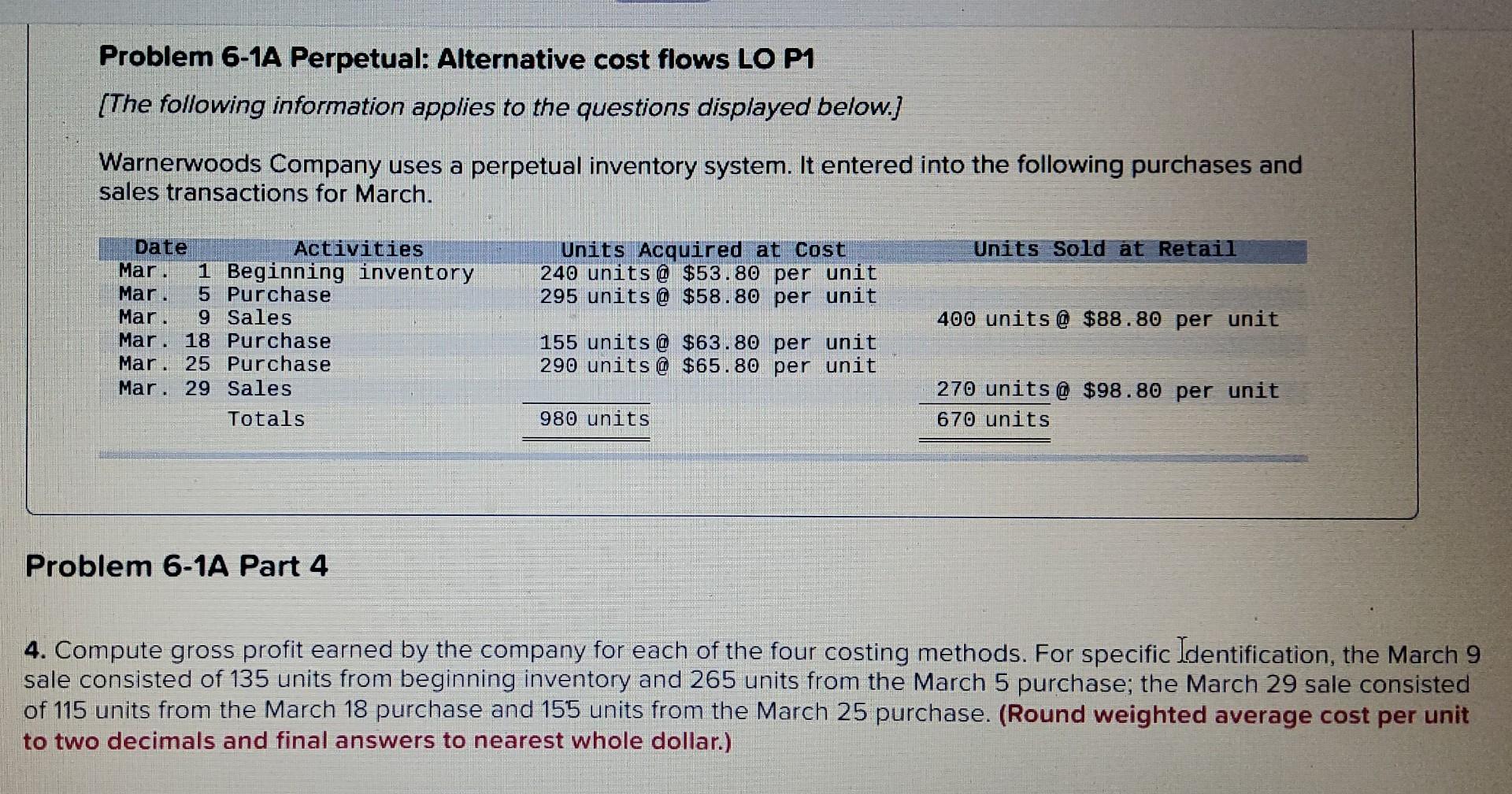 Solved Exercise 6-12 Analysis of inventory errors LO A2 | Chegg.com