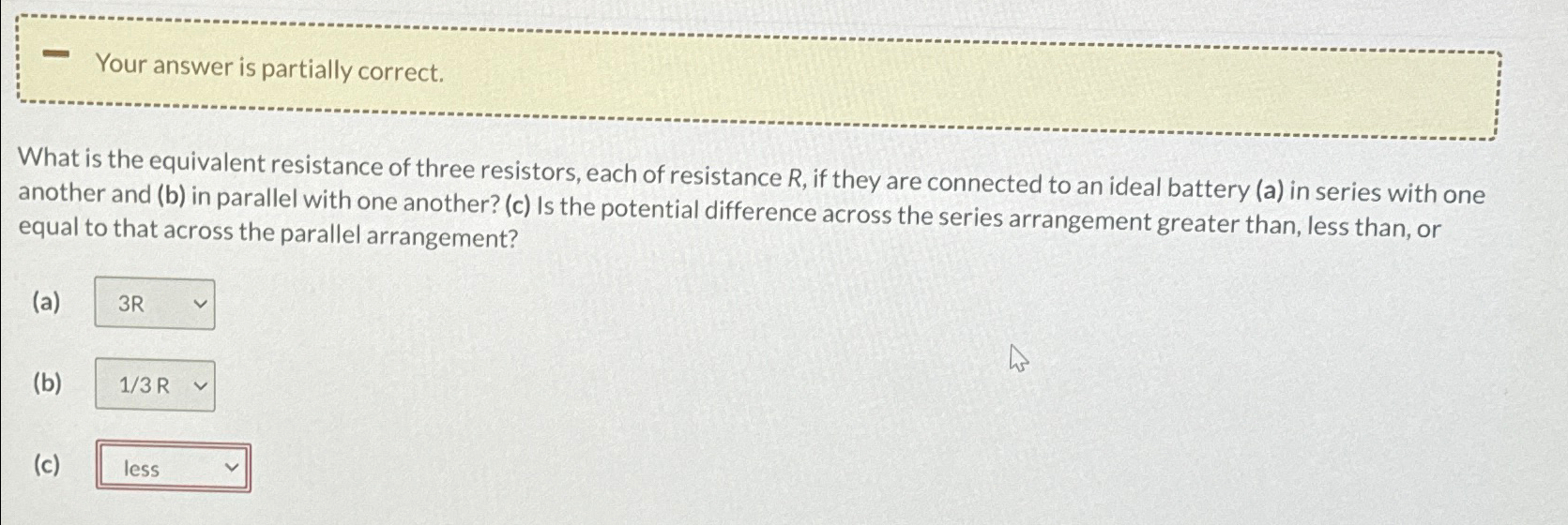 Your answer is partially correct.What is the | Chegg.com