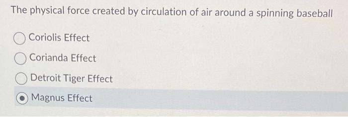 Solved The physical force created by circulation of air | Chegg.com