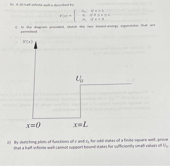 Solved 1. Half-Infinite Potential Wells a) A 1D | Chegg.com