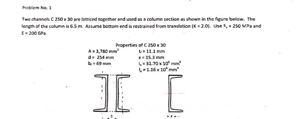 Solved *answer the following STEEL DESIGN NSCP 2015. | Chegg.com