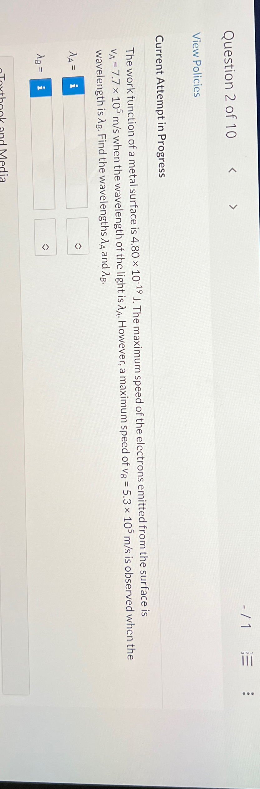 Solved Question 2 ﻿of 10View PoliciesCurrent Attempt in | Chegg.com