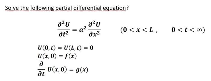 Solve the following partial differential equation? | Chegg.com