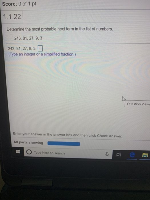 Solved Score 0 Of 1 Pt 1 1 22 Determine The Most Probable