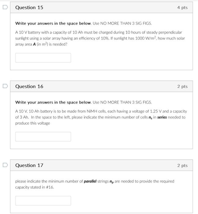 Solved Write your answers in the space below. Use NO MORE | Chegg.com