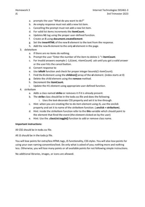 Solved Homework 3 j5 Internet Technolopies 501461-3 3rd | Chegg.com