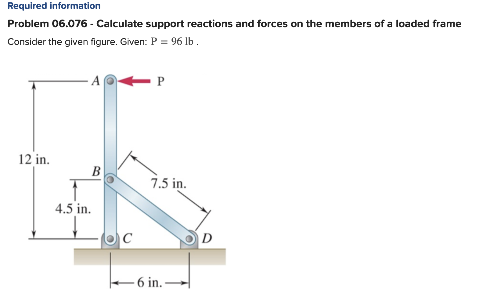 Solved Required informationProblem 06.076 - ﻿Calculate | Chegg.com