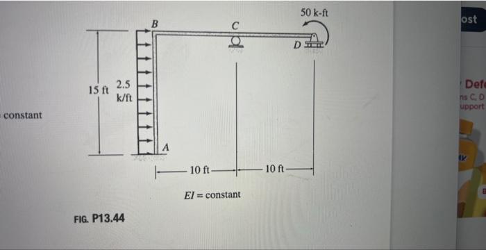Solved constant FIG. P13.44 13.37 through 13.45 Determine | Chegg.com