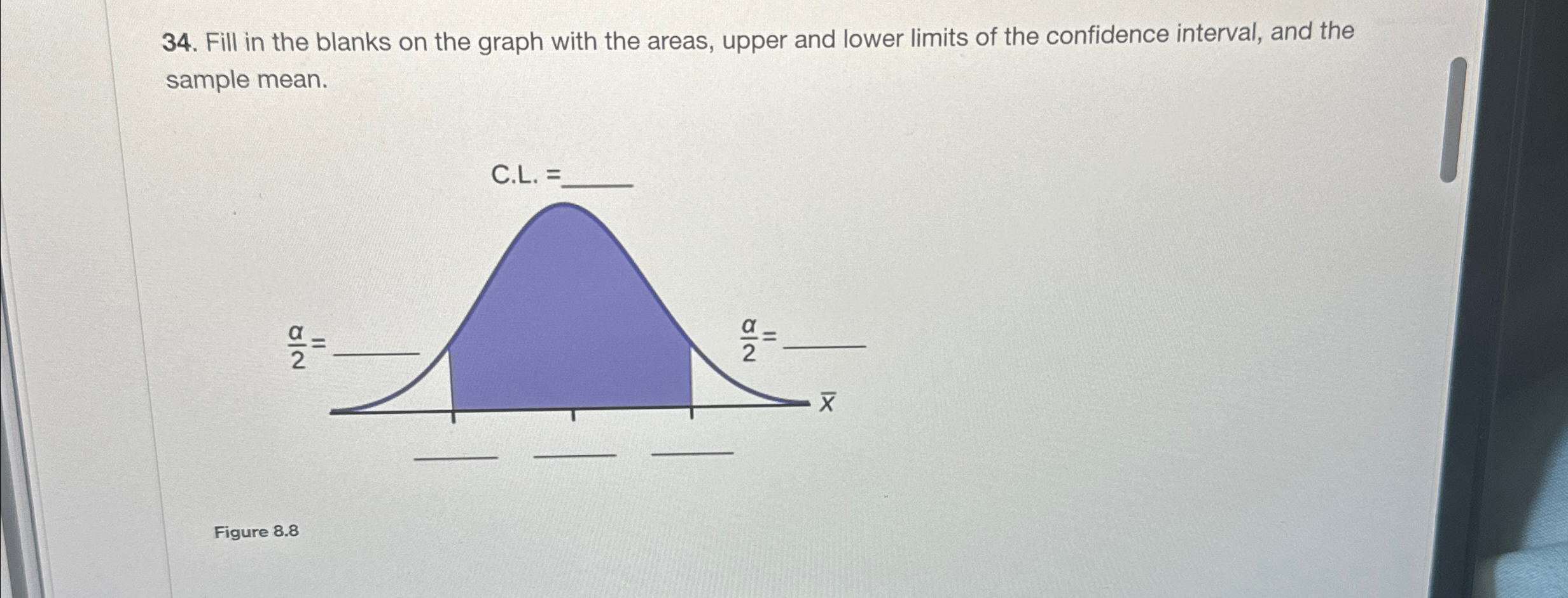 Fill in the blanks on the graph with the areas, upper | Chegg.com