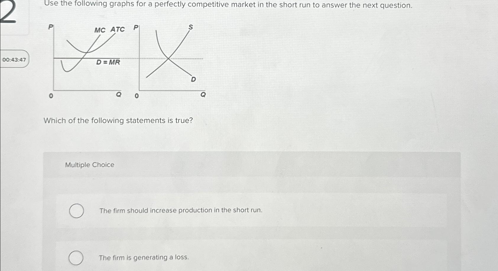 Solved Use the following graphs for a perfectly competitive | Chegg.com