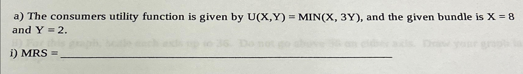 Solved a) ﻿The consumers utility function is given by | Chegg.com