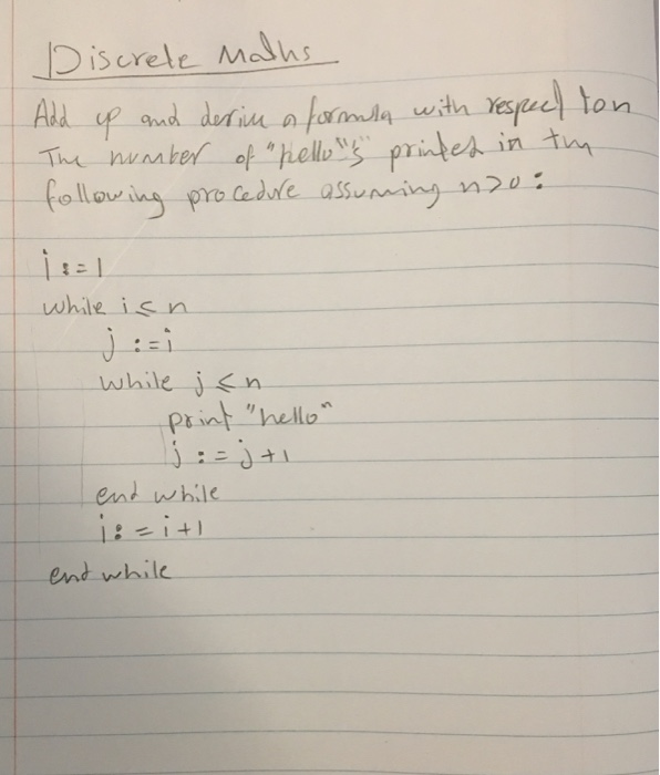 Solved Discrele malus | Add up and derim a formula with | Chegg.com