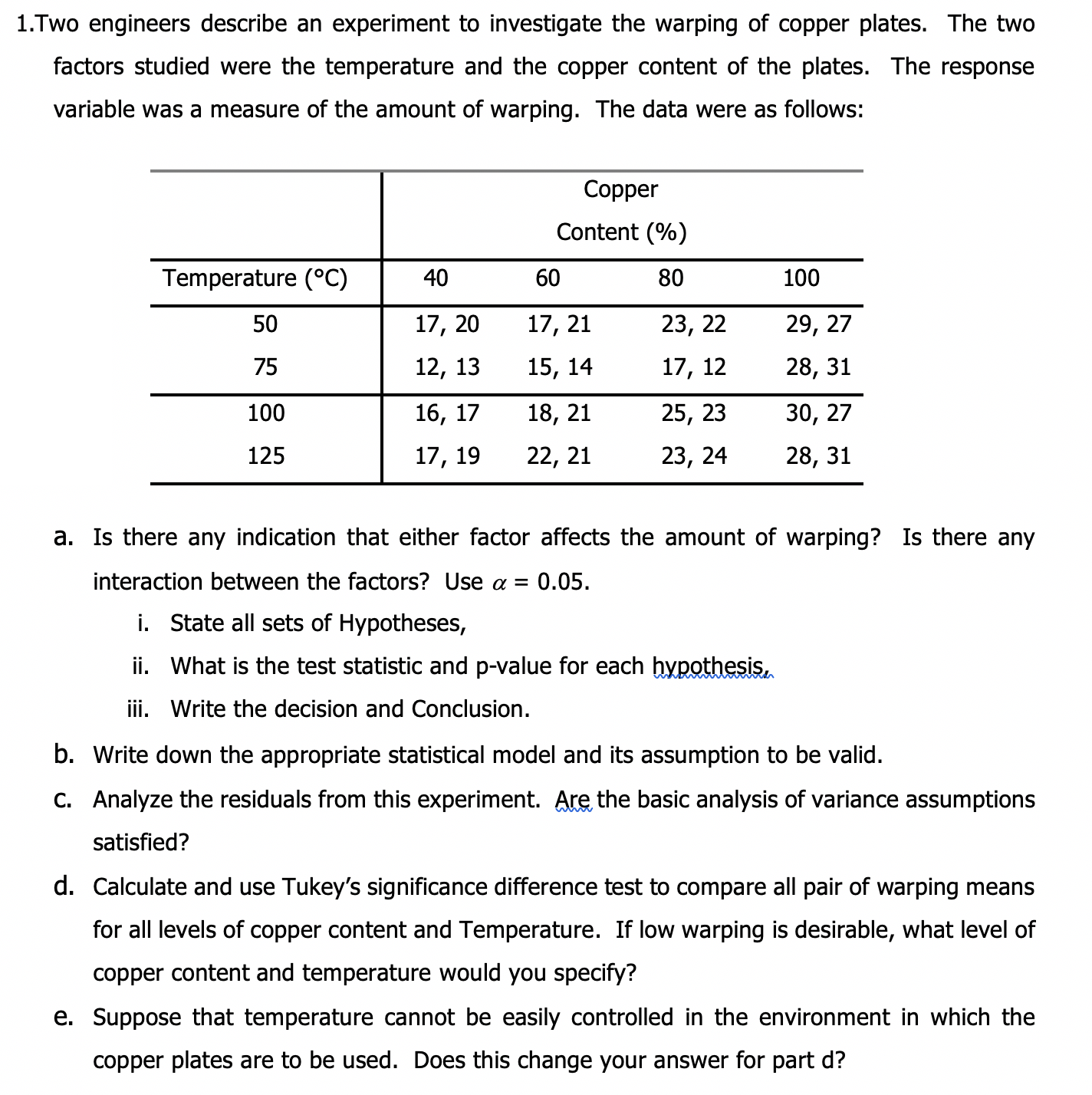 Solved can you use minitab and explain the steps. 1.Two | Chegg.com