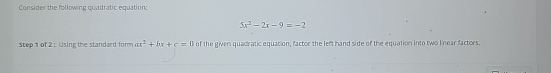 Solved Consider the following quadratic | Chegg.com