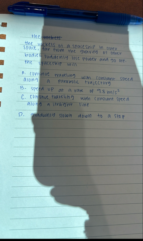 Solved the wocketsthe vockets of a spaceship in outer space, | Chegg.com