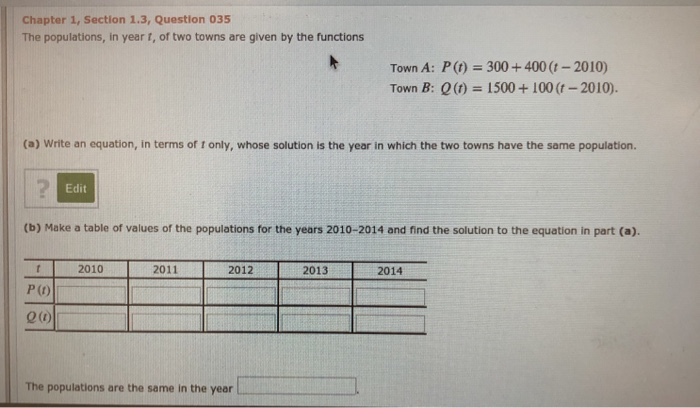 Solved Chapter 1 Section 1 3 Question 035 The Populations