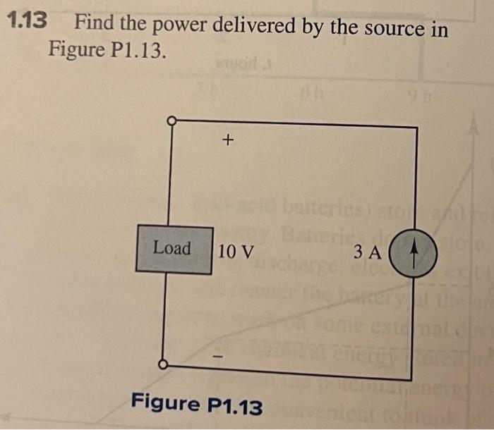Solved 1.13 Find the power delivered by the source in Figure | Chegg.com