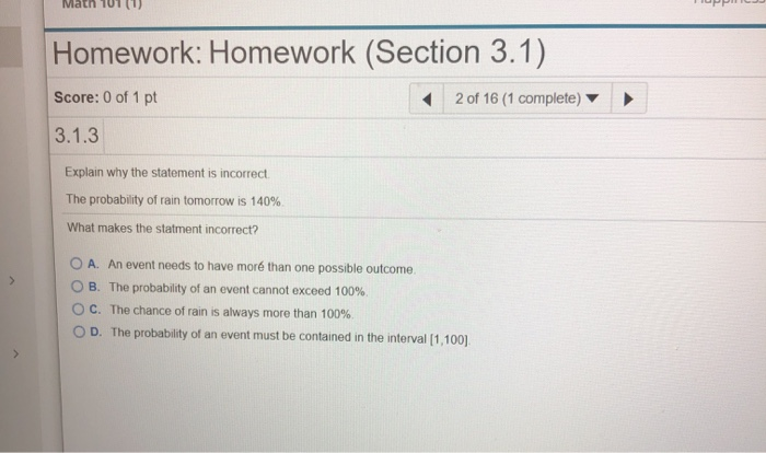 Solved Math 11 1 Homework Homework Section 3 1 Score