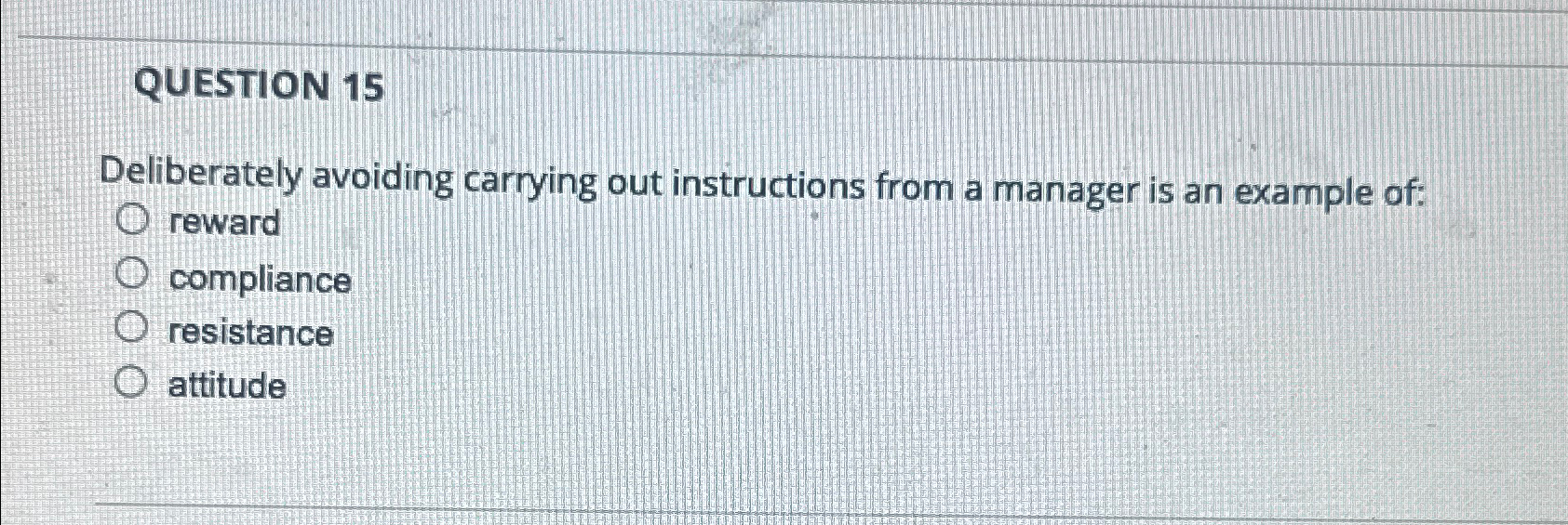 Solved QUESTION 15Deliberately avoiding carrying out | Chegg.com
