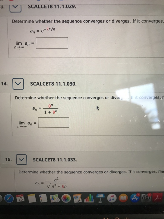 Solved 11. V SCALCET8 11.1.023.MI. Determine whether the | Chegg.com