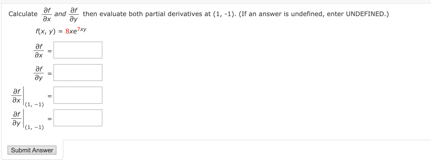 Solved Calculate delfdelx ﻿and delfdely ﻿then evaluate both | Chegg.com