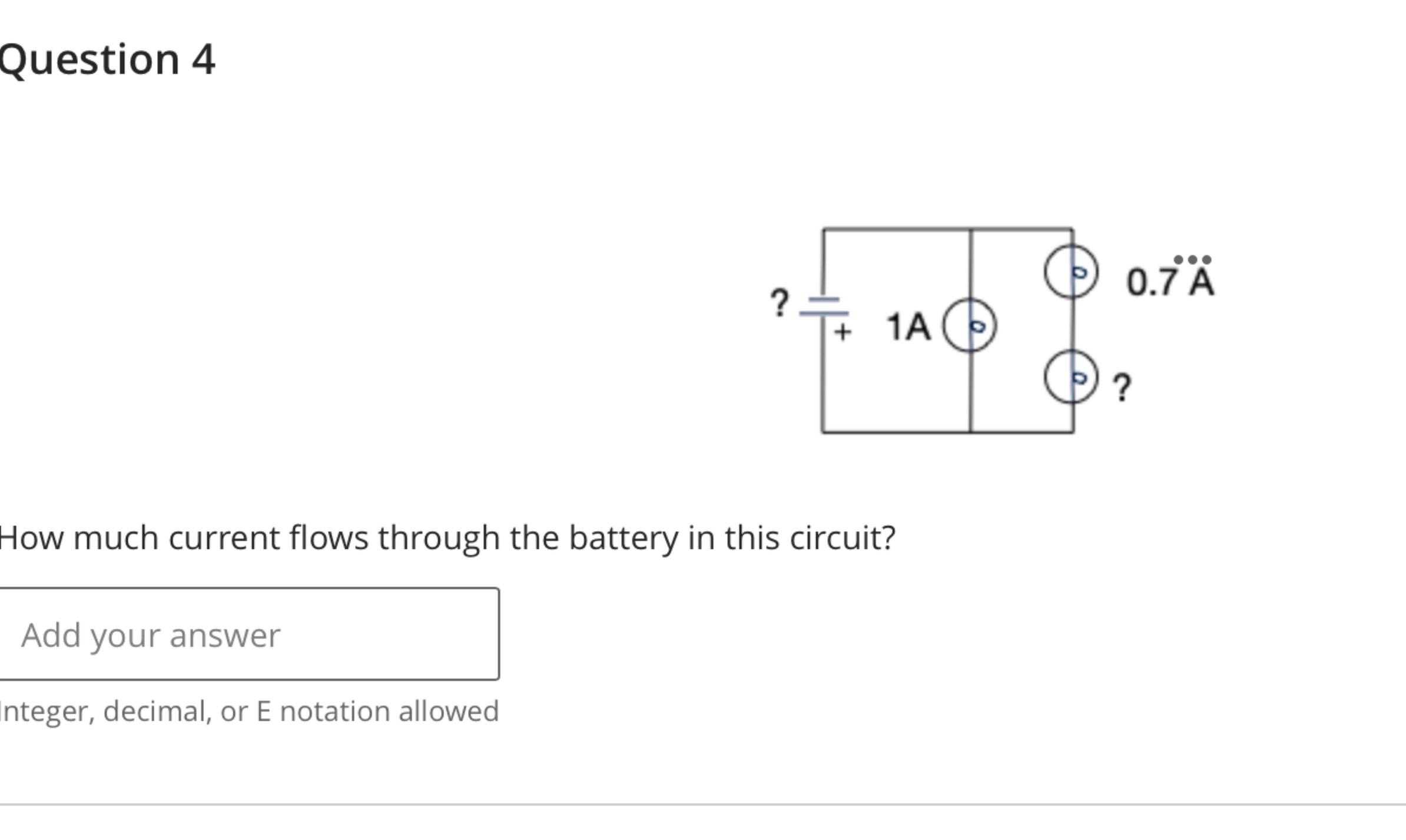 Solved How much current flows through the battery in this | Chegg.com
