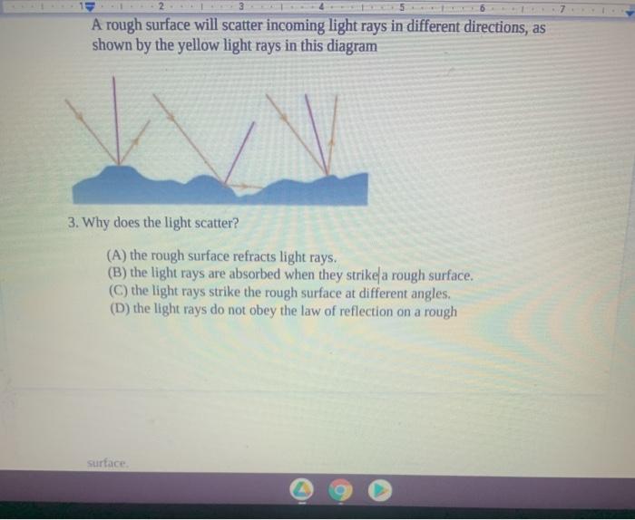Solved A rough surface will scatter incoming light rays in | Chegg.com