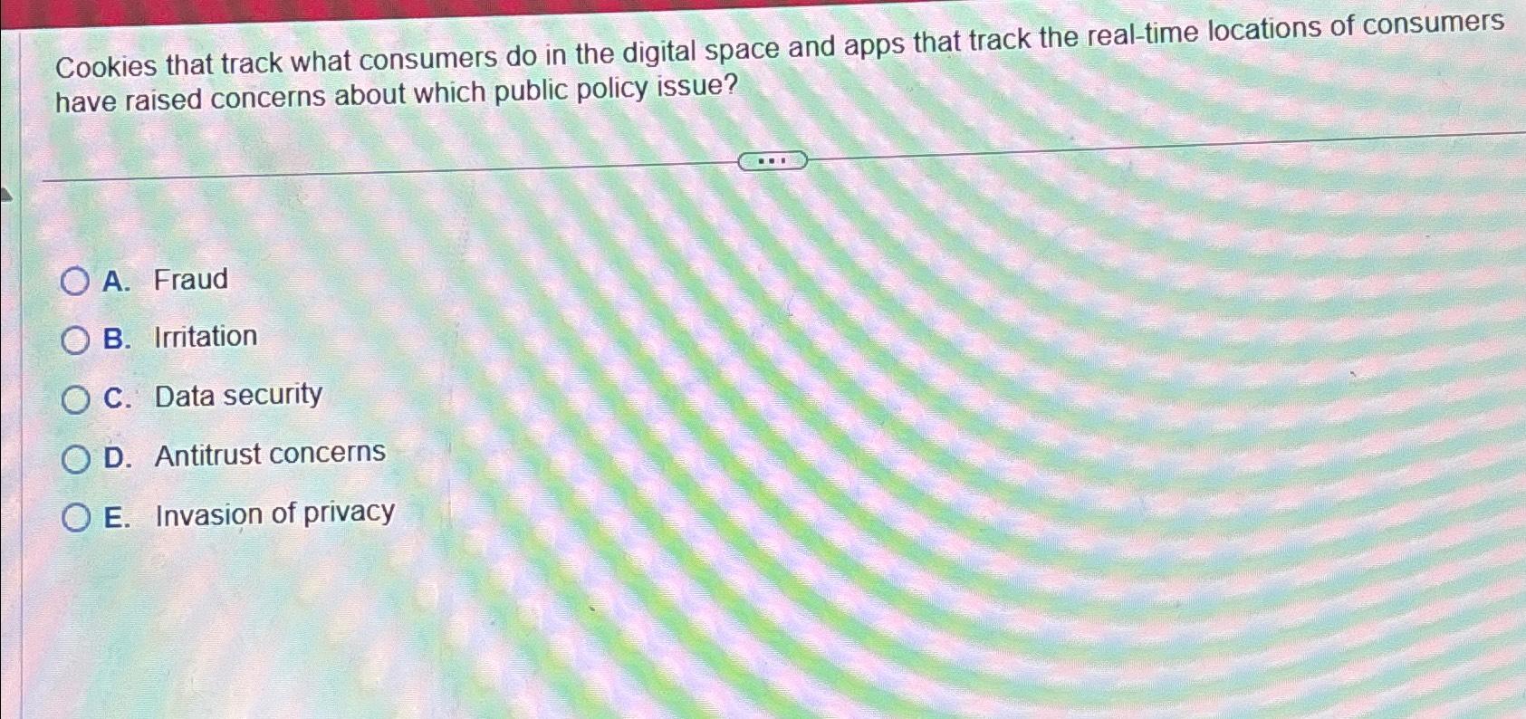 Solved Cookies that track what consumers do in the digital | Chegg.com