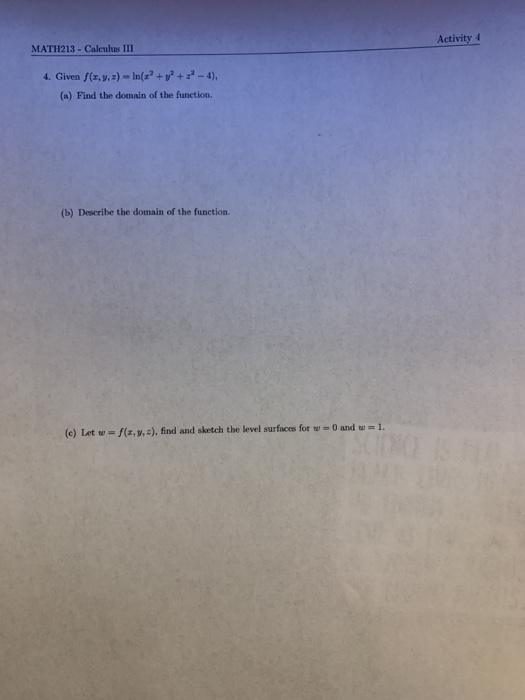 Solved Activity 4 Math213 Calculus Iii 4 Given X Y A