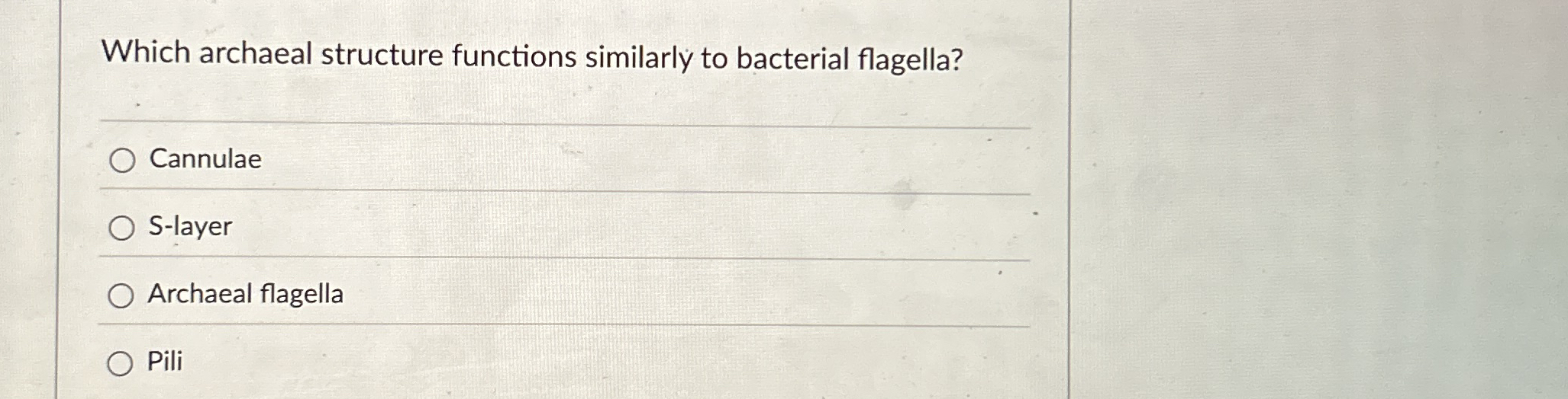 Solved Which archaeal structure functions similarly to | Chegg.com