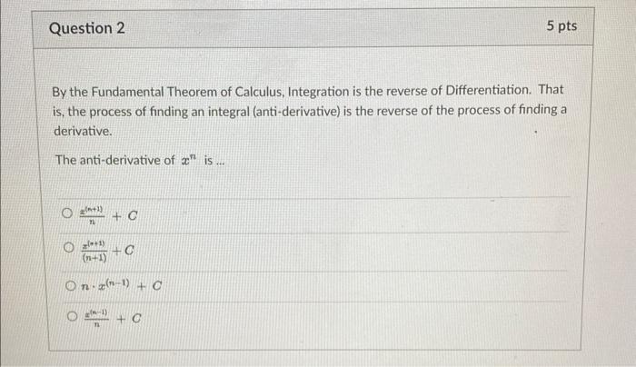 Solved By The Fundamental Theorem Of Calculus Integration