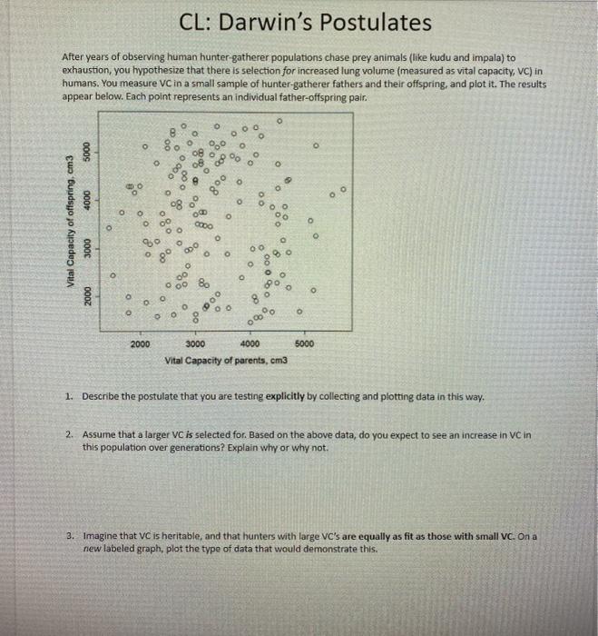 CL: Darwin's Postulates After years of observing | Chegg.com