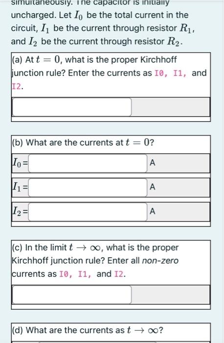 Solved An RC circuit consists of two resistors, two | Chegg.com