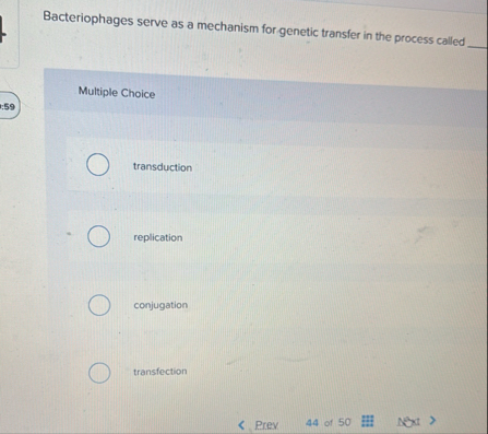 Solved Bacteriophages serve as a mechanism for genetic | Chegg.com