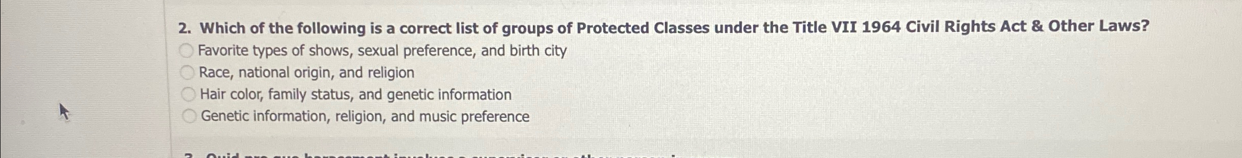 Solved Which of the following is a correct list of groups of | Chegg.com
