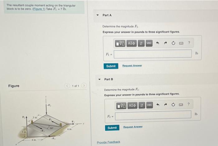 Solved The resultant couple moment acting on the triangular | Chegg.com