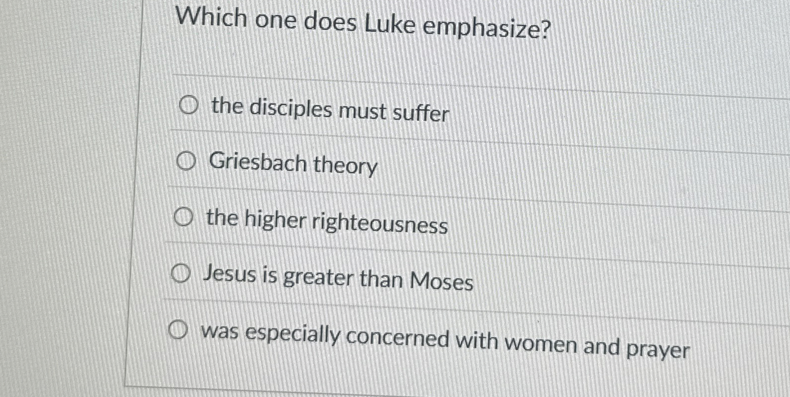 Solved Which one does Luke emphasize?the disciples must | Chegg.com