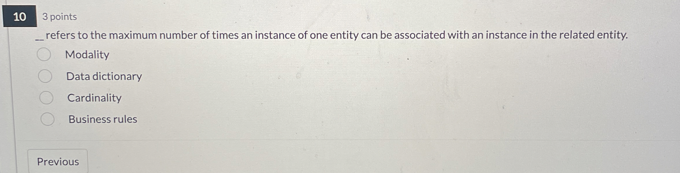 Solved 103 ﻿pointsrefers to the maximum number of times an | Chegg.com