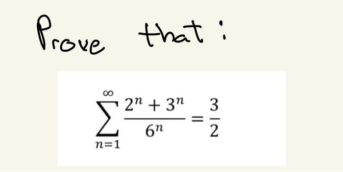 Solved Prove that i 2n + 3n 3 Σ 6η 2 n=1 | Chegg.com