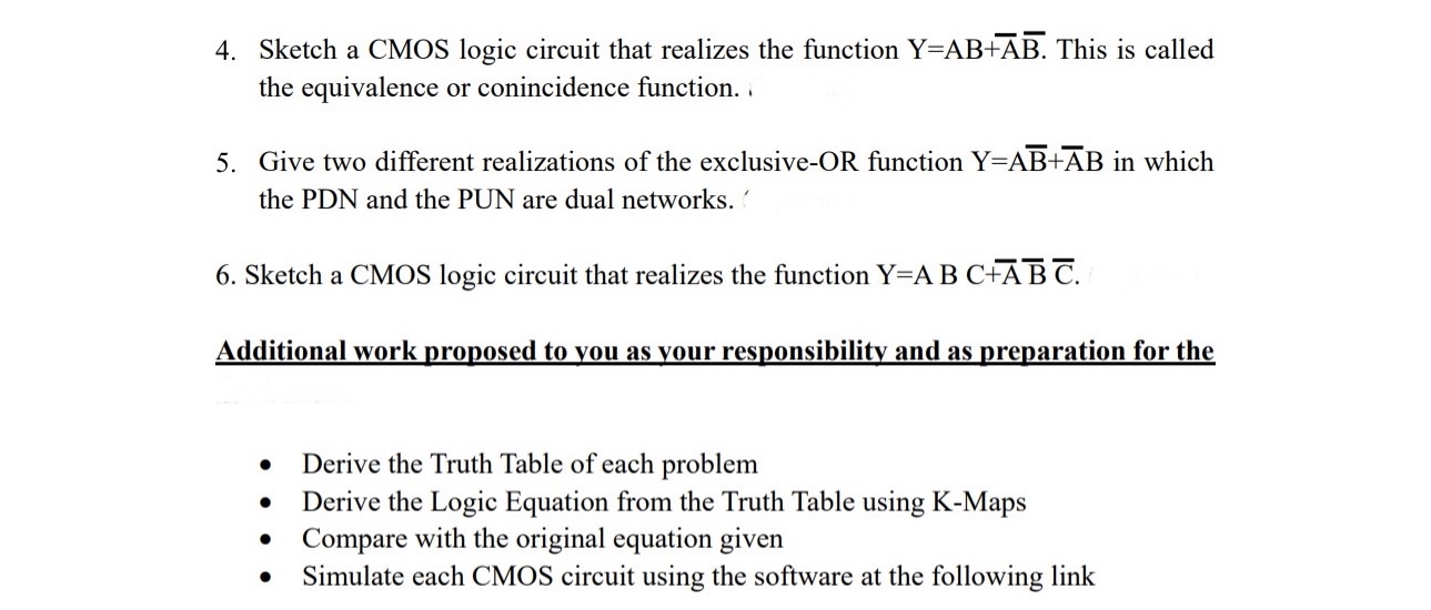 Solved Sketch A Cmos Logic Circuit That Realizes The 0793