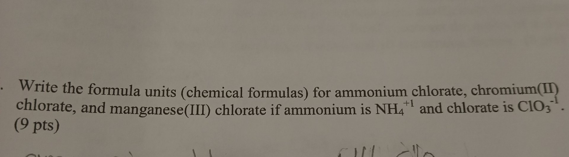 Write the formula units (chemical formulas) ﻿for | Chegg.com