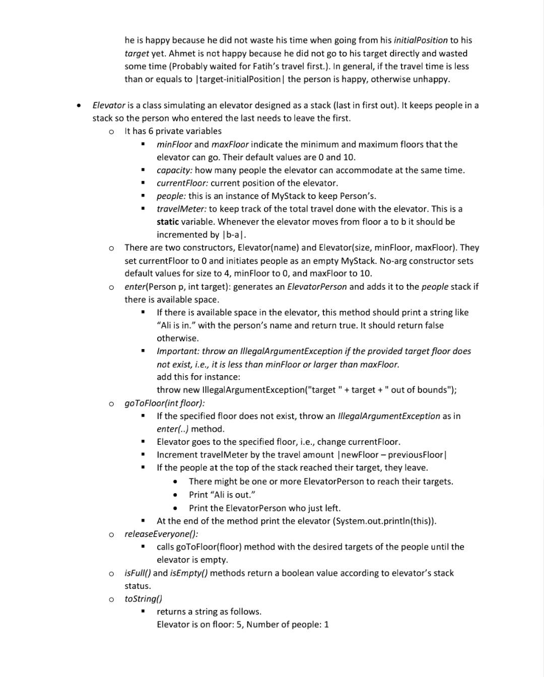 Solved In this quiz, you will write 2 classes ElevatorPerson | Chegg.com