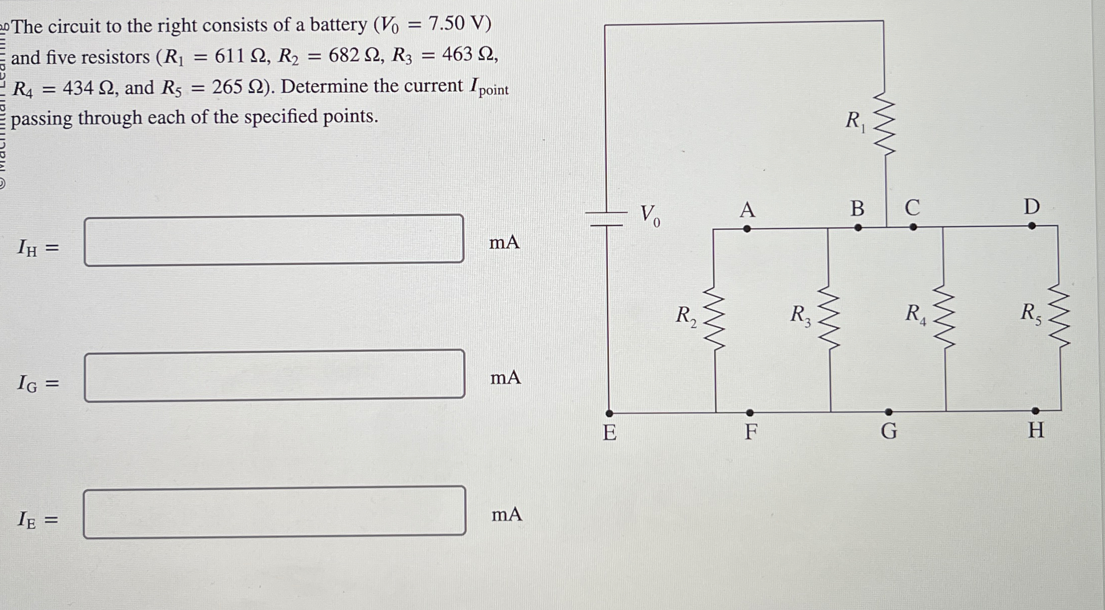 Solved The circuit to the right consists of a battery | Chegg.com