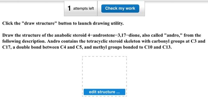 Solved Click the "draw structure" button to launch drawing | Chegg.com